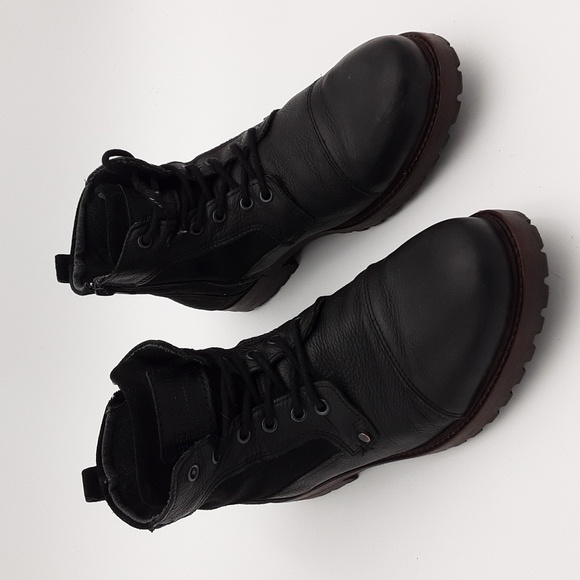 Bullboxer | Shoes | Bullboxer Ankle Boots Mens Black Leather Canvas ...